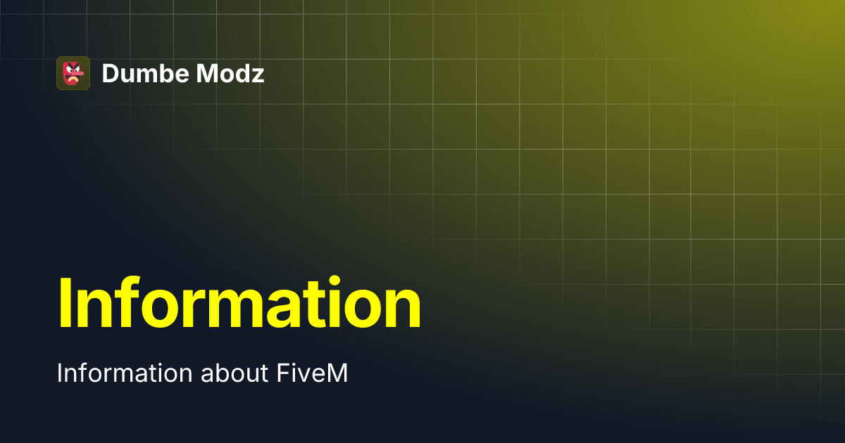 Information | Dumbe Modz